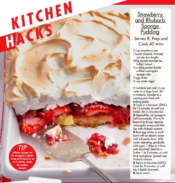 Strawberry and Rhubarb Sponge Pudding - PressReader