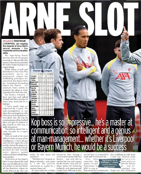 ARNE SLOT TALK SHOW MARCO VAN BASTEN EXCLUSIVE - PressReader