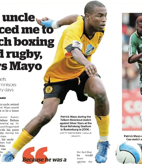 My uncle forced me to ditch boxing and rugby, says Mayo - PressReader