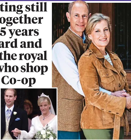 Celebratin­g still being together after 25 years — Edward and Sophie, the royal couple who shop ...