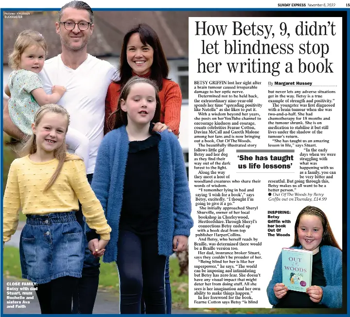 How Betsy, 9, didn’t let blindness stop her writing a book - PressReader