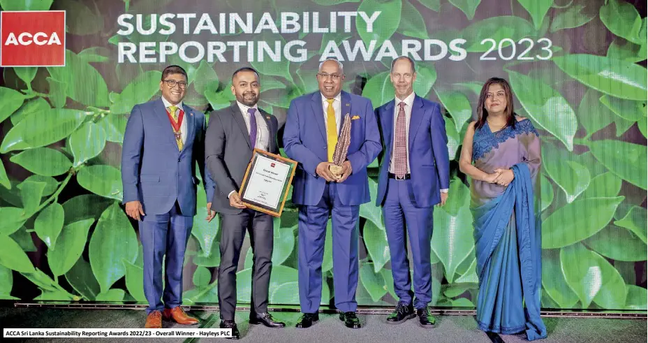 Hayleys triumphs as Overall Winner at ACCA Sustainabi­lity Reporting ...