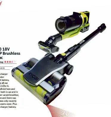 Ryobi RSV18X1-0 18V ONE+ Cordless HP Brushless Premium Stick Vac ...