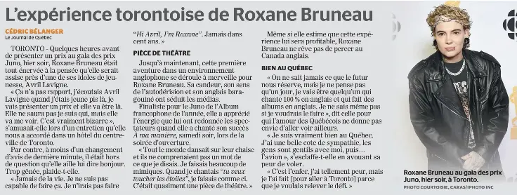 L’expérience torontoise de Roxane Bruneau - PressReader