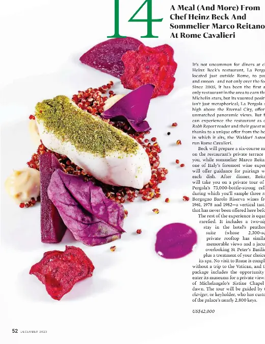 14 A Meal (And More) From Chef Heinz Beck And Sommelier Marco Reitano ...