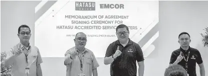EMCOR IS OFFICIALLY A SERVICE CENTER PARTNER OF HATASU PHILIPPINE­S ...