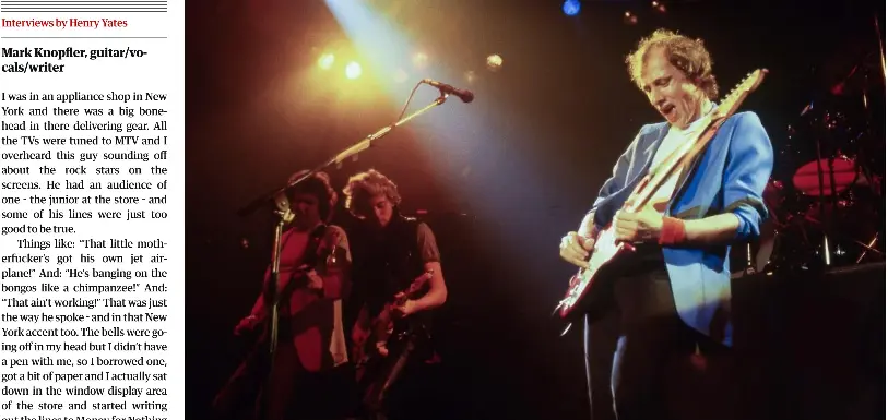 Mark Knopfler on Dire Straits’ Money for Nothing: ‘ I wrote it in the window display of a New ...