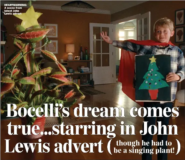 Bocelli’s dream comes true...starring in John Lewis advert ...