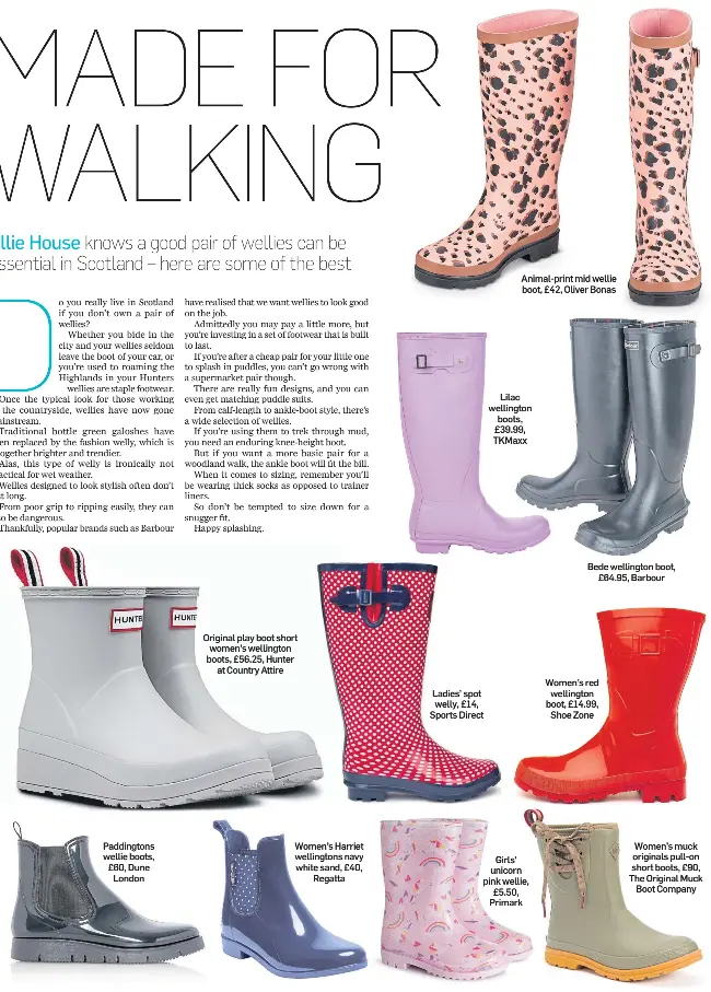 Happy splashing in a stylish pair of wellies - PressReader