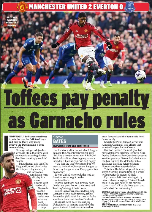 Toffees pay penalty as Garnacho rules - PressReader