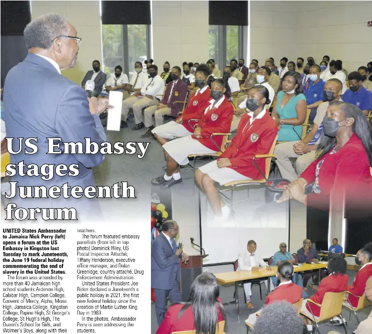 US Embassy stages Juneteenth forum - PressReader