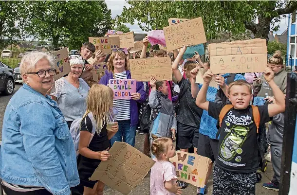 Pupils and parents in school closure protest - PressReader