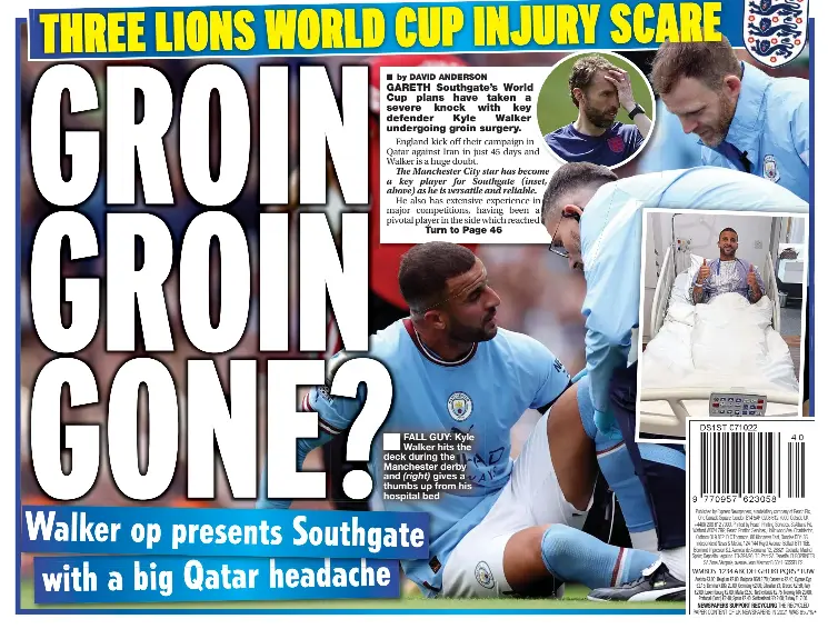 THREE LIONS WORLD CUP INJURY SCARE GROIN GROIN GONE? - PressReader