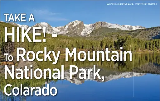 TAKE A HIKE! - To Rocky Mountain National Park, Colarado - PressReader