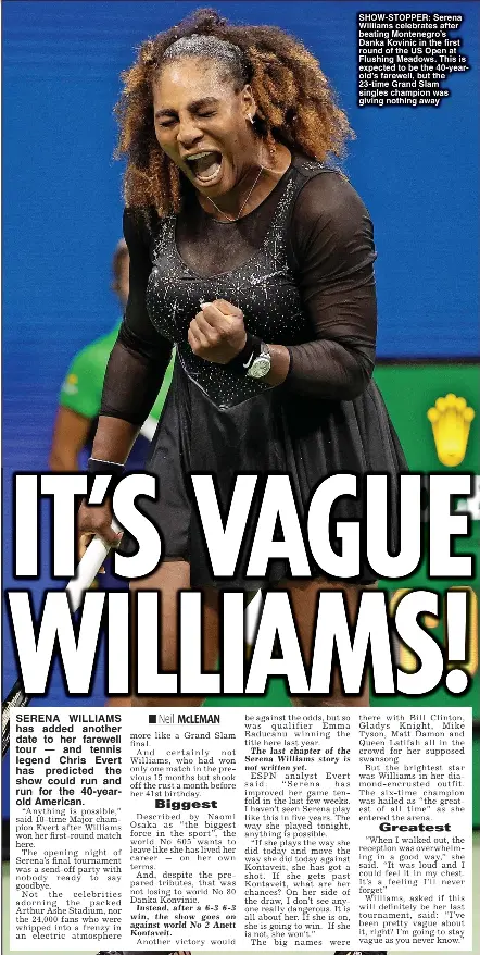 IT’S VAGUE WILLIAMS! - PressReader