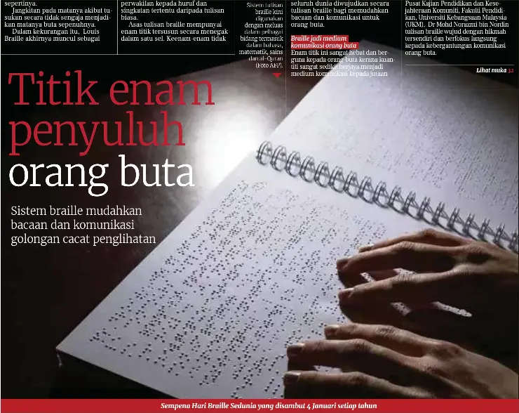 Titik enam penyuluh orang buta - PressReader