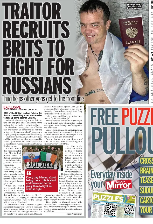 TRAITOR RECRUITS BRITS TO FIGHT FOR RUSSIANS - PressReader