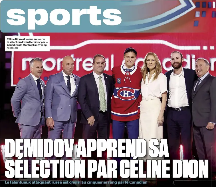 DEMIDOV APPREND SA SÉLECTION PAR CÉLINE DION - PressReader