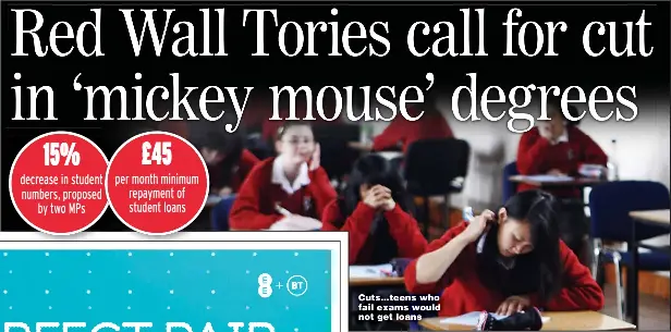 Red Wall Tories call for cut in ‘mickey mouse’ degrees - PressReader