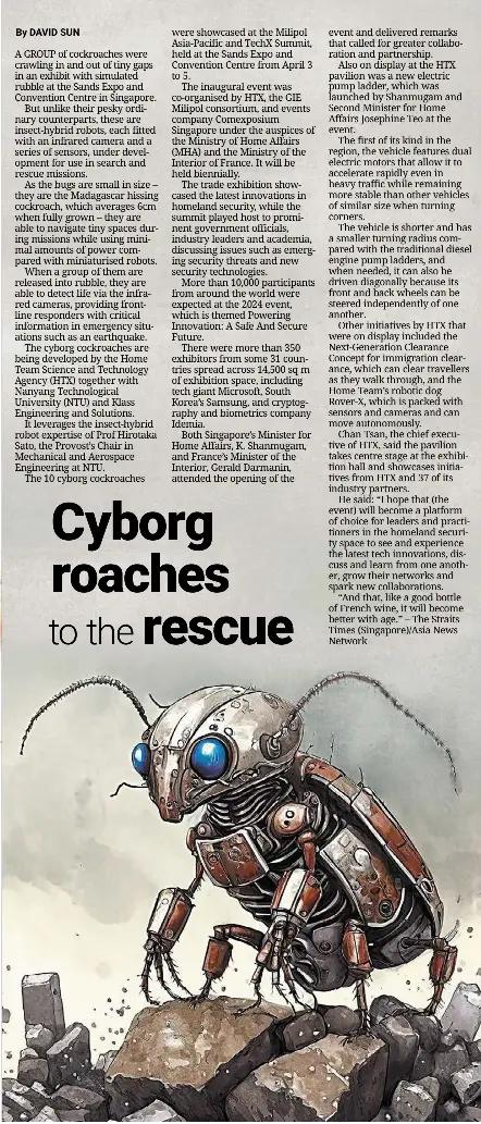 Cyborg roaches rescue to the - PressReader