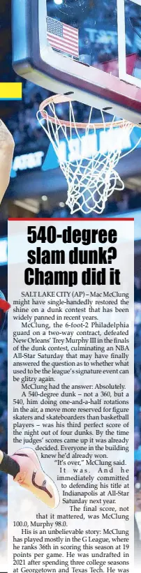 540-degree slam dunk? Champ did it - PressReader