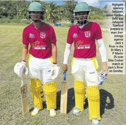 Jack’s River, Bonnie Gate win in St Mary L P Martin cricket - PressReader