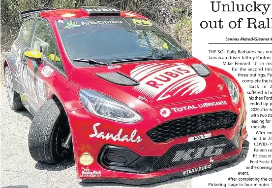 Unlucky Panton crashes out of Rally Barbados 2022 - PressReader