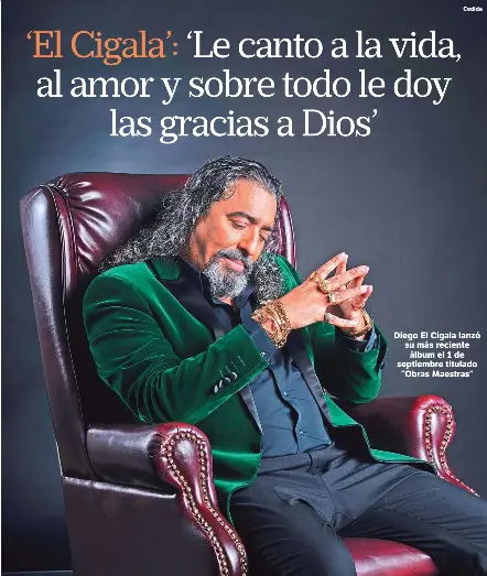 ‘El Cigala’: ‘Le canto a la vida, al amor y sobre todo le doy las ...