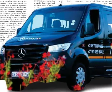 Cross-border travel made easy with Turaco Executive Transport & Shuttle - PressReader