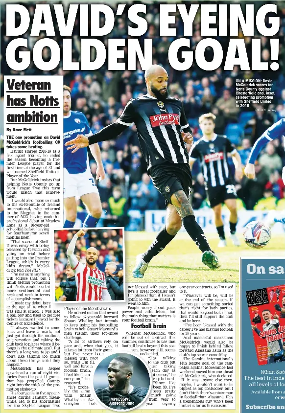 DAVID’S EYEING GOLDEN GOAL! - PressReader