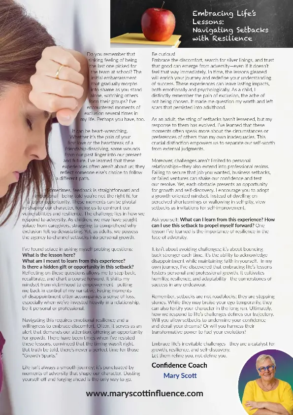 Embracing Life’s Lessons: Navigating Setbacks with Resilience - PressReader