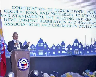 DHSUD codifies requiremen­ts, procedures in housing sector - PressReader