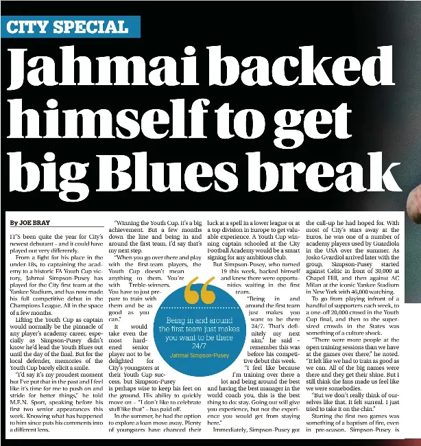 Jahmai backed himself to get big Blues break - PressReader