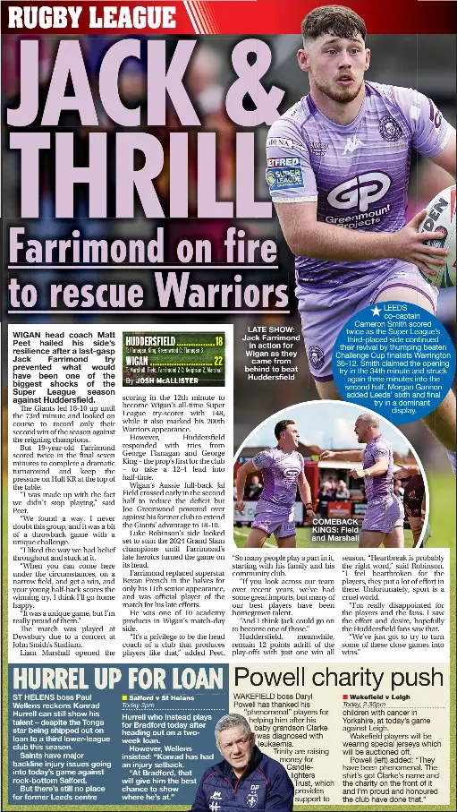 JACK & THRILL Farrimond on fire to rescue Warriors - PressReader