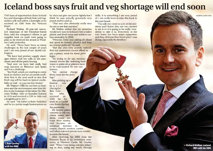 Iceland boss says fruit and veg shortage will end soon - PressReader
