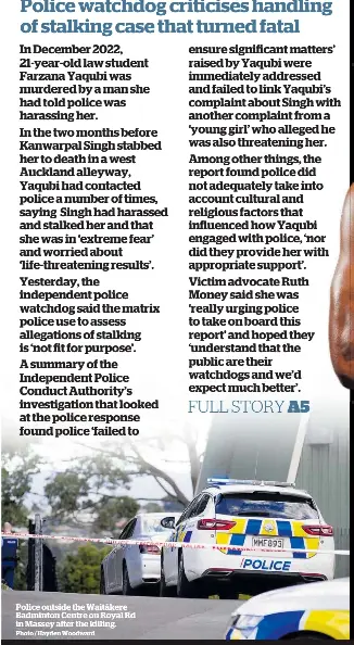 Police watchdog criticises handling of stalking case that turned fatal - PressReader