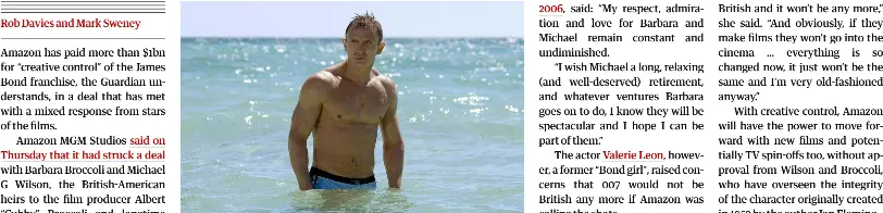 Amazon paid more than $1bn to take creative control of James Bond - PressReader