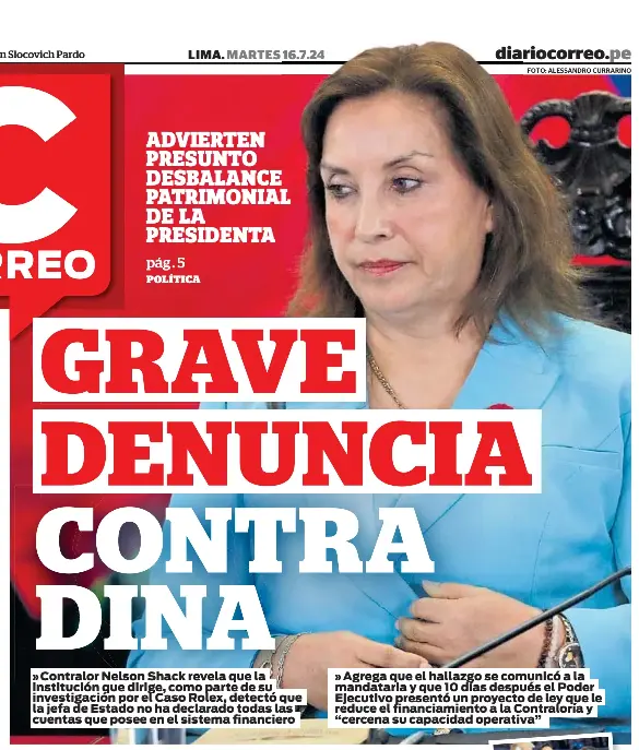 GRAVE DENUNCIA CONTRA DINA - PressReader
