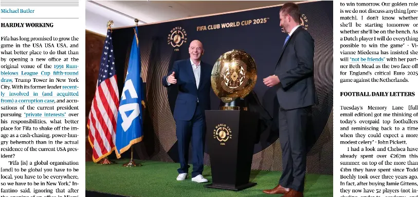 Home of the brave: Fifa’s new office at Trump Tower seems like the perfect fit - PressReader
