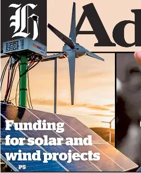 Funding for solar and wind projects - PressReader
