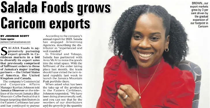 Salada Foods grows Caricom exports - PressReader