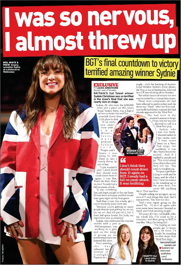 I was so nervous, I almost threw up - PressReader