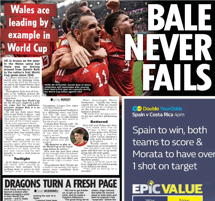 Wales ace leading by example in World Cup - PressReader