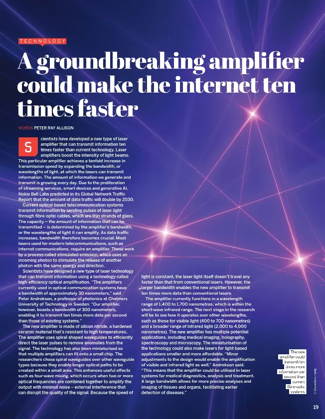 A groundbrea­king amplifier could make the internet ten times faster ...
