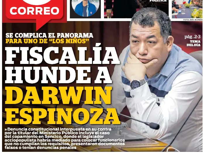 FISCALÍA HUNDE A DARWIN ESPINOZA - PressReader