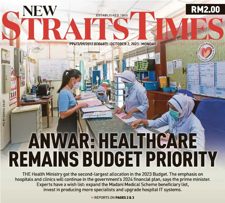 ANWAR: HEALTHCARE REMAINS BUDGET PRIORITY - PressReader