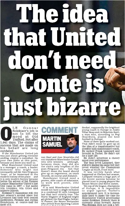 The idea that United don’t need Conte is just bizarre - PressReader