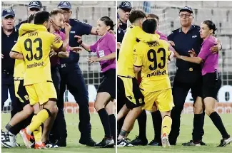 History-making female referee rushed off pitch - PressReader