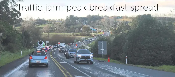 Traffic jam; peak breakfast spread - PressReader