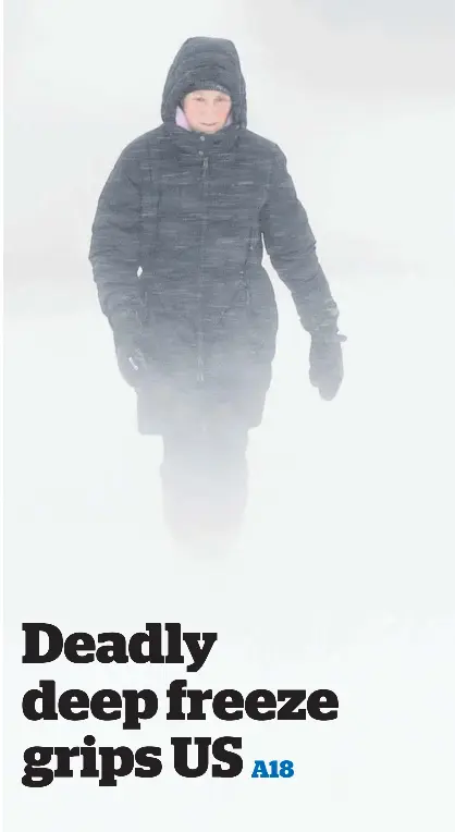Deadly deep freeze grips US - PressReader